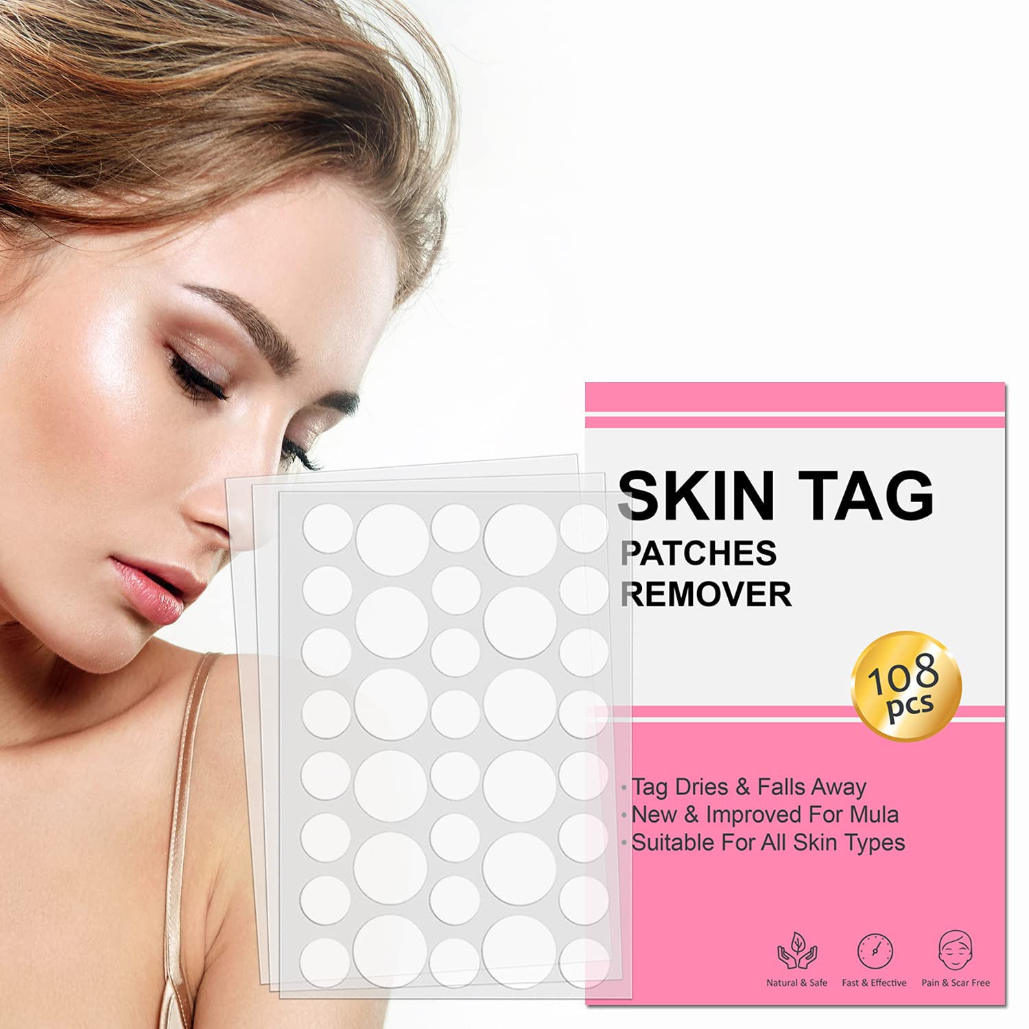 Skin Tag Remover Patches 108pcs Acne Tag Mole Remover Wart | Desertcart ...