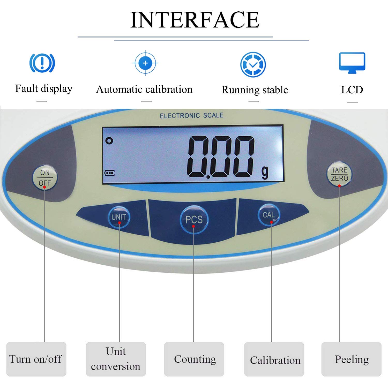 Snapklik.com : CGOLDENWALL Lab Scale 30kgx01g Digital Precision Scale ...