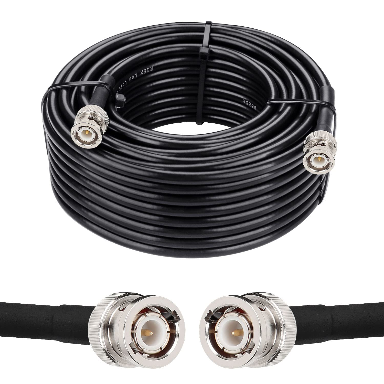 BNC Male to BNC Male Coaxial Cable 50 ohm RG8X Coax Cable Ultra Low ...