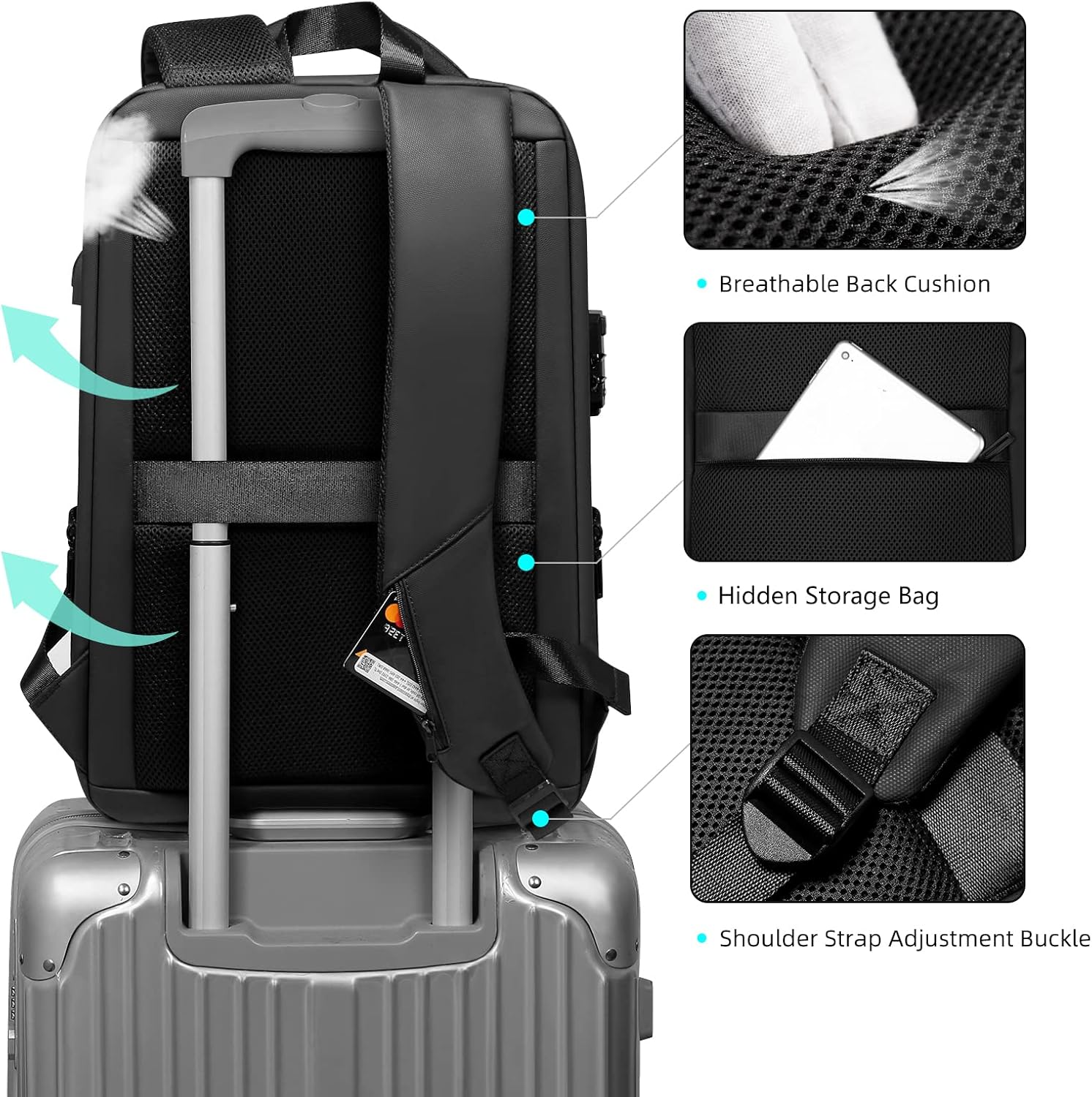 Buy FENRUIEN Expandable Hard Shell Laptop Backpack 15.6 Inch Waterproof ...