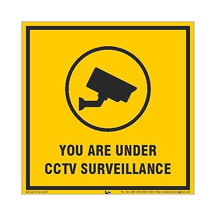 Mr. Safe - You Are Under CCTV Surveillance PVC Sticker 8 inch X 8 inch ...