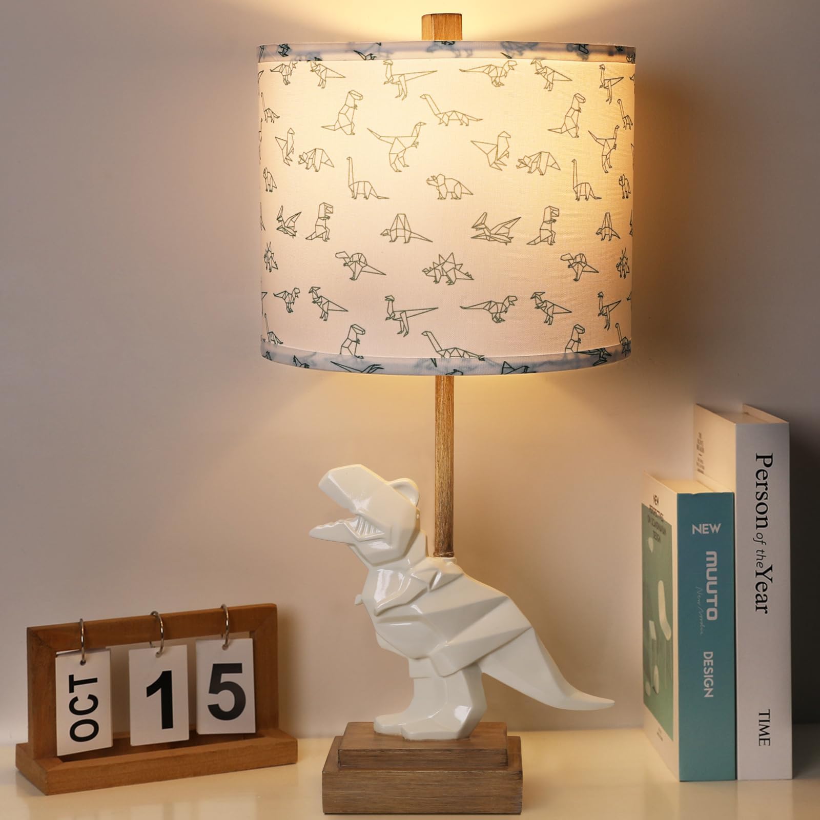 Kids Dinosaur Table Lamp for Boys Girls Bedroom 23" Bedside Lamp for ...