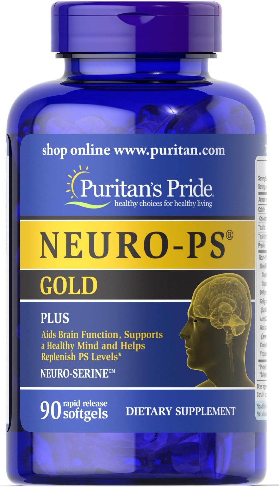 Amazon.com: Puritan's Pride Neuro-PS® Gold Plus Neuro-Serine™ with ...