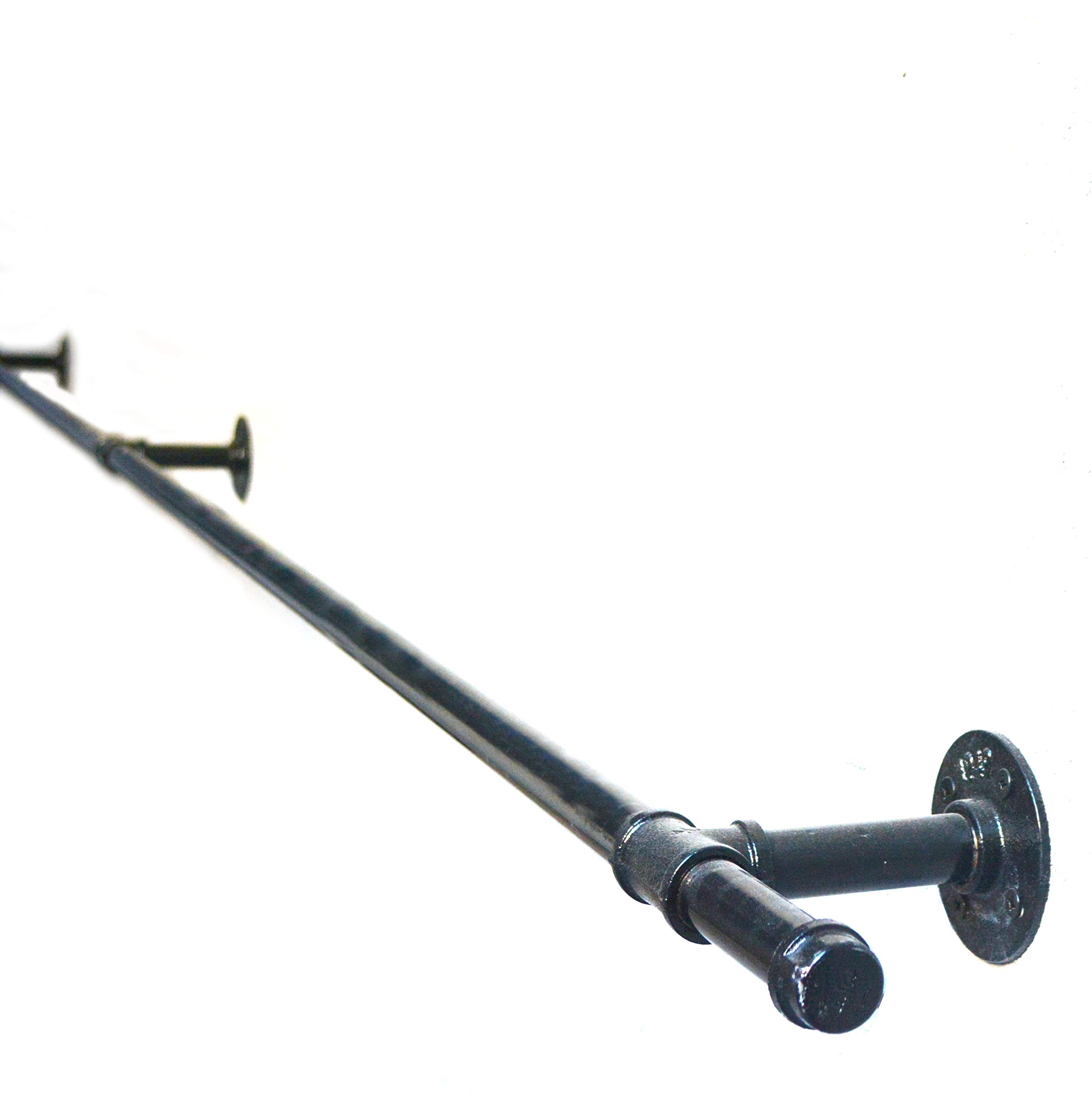 DIYHD 8FT Staircase Handrails for Indoor Stairs,Rustic Black Industrial ...