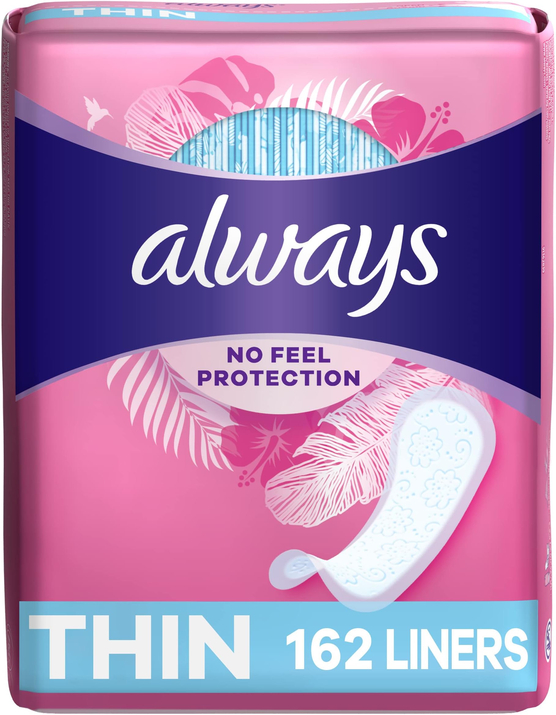 Amazon.com: Carefree Panty Liners for Women, Regular, Wrapped ...