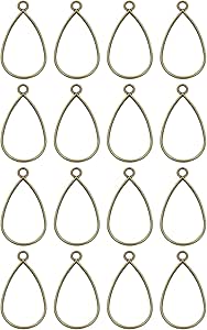 Amazon.com: uxcell 16 Pcs Open Bezel, Teardrop Resin Bezels Pendants ...
