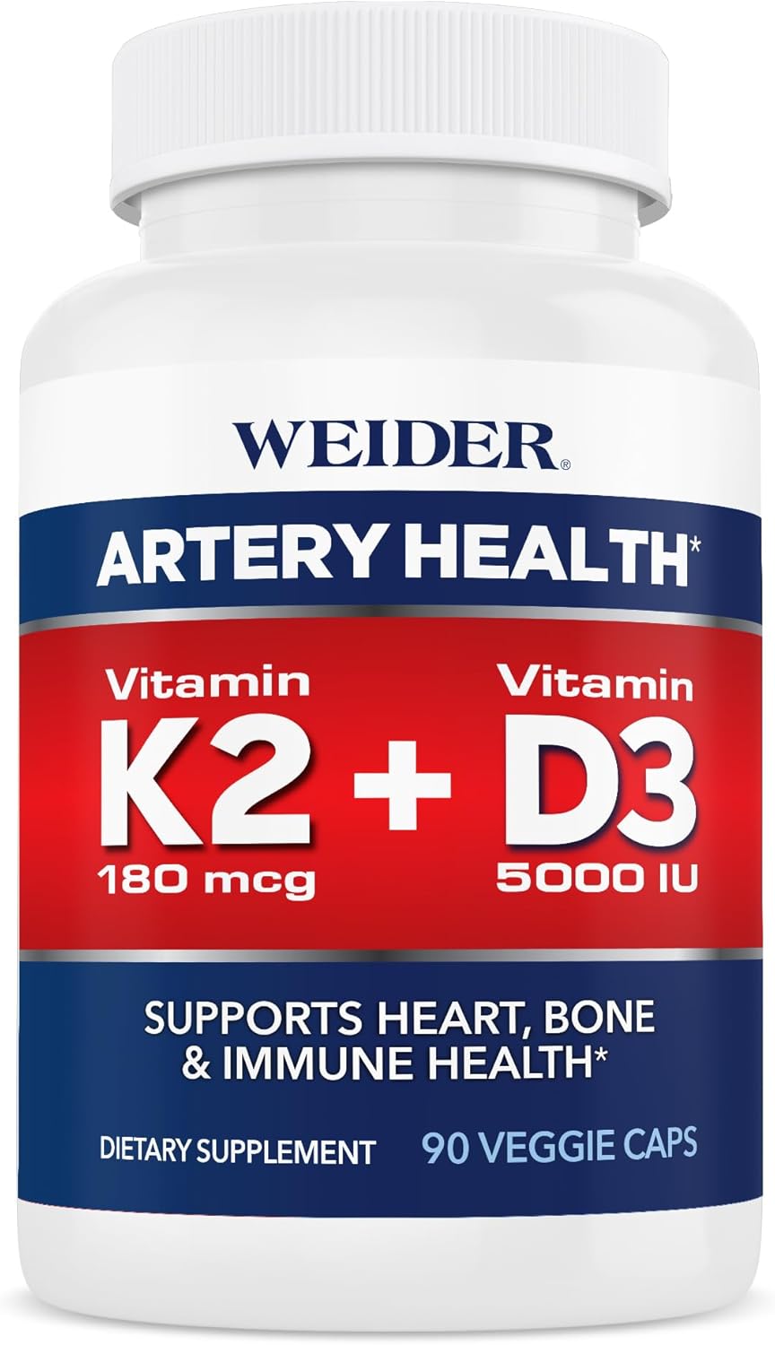 Amazon.com: Weider Artery Health Supplement, Vitamin K2 (180mcg ...