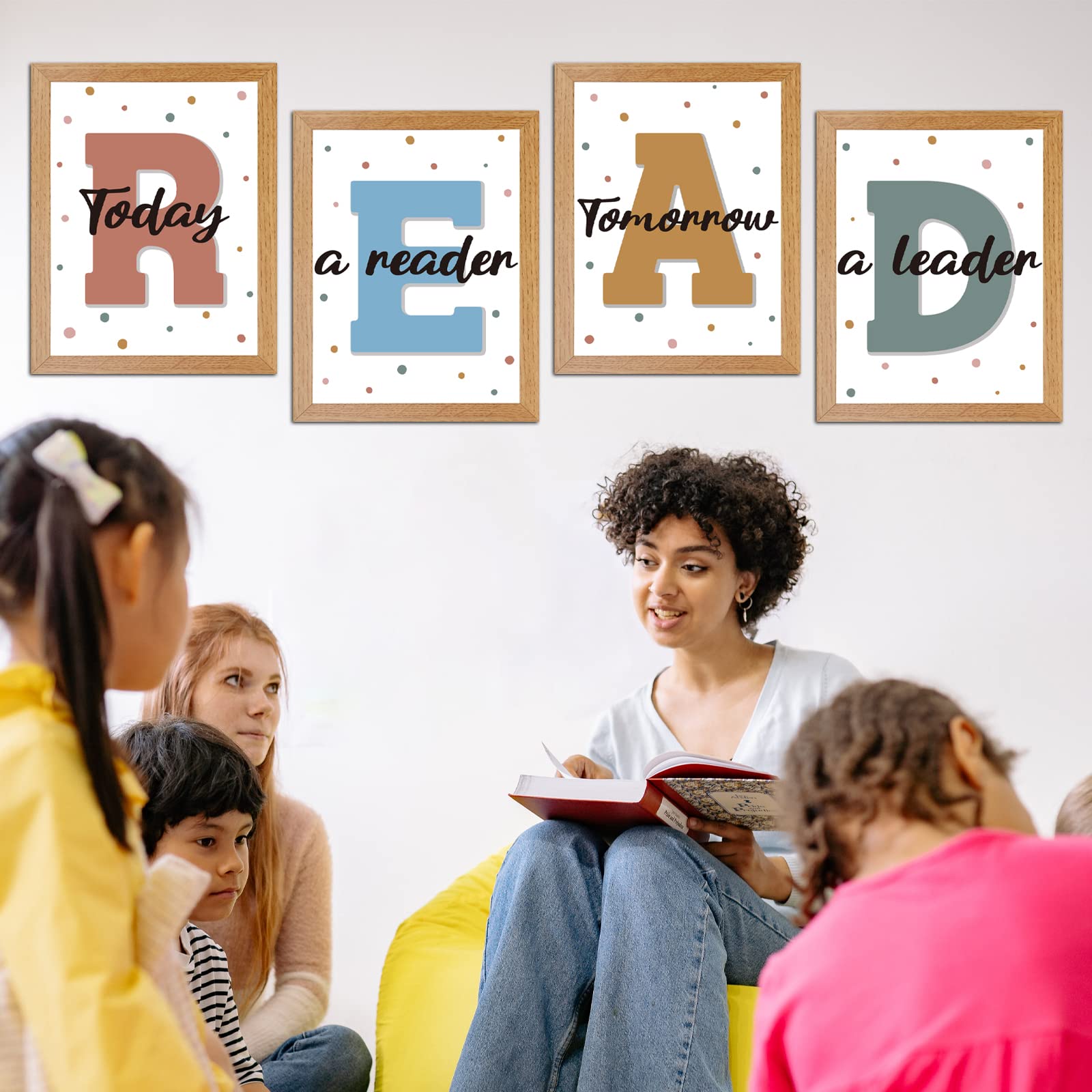 Snapklik.com : Boho Reading Posters For Classroom Decorations Read Sign ...