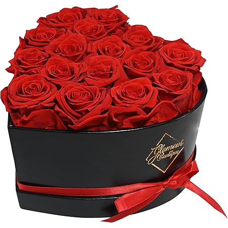 Amazon.com: Perfectione Roses Preserved Roses in a Box, Forever Real ...