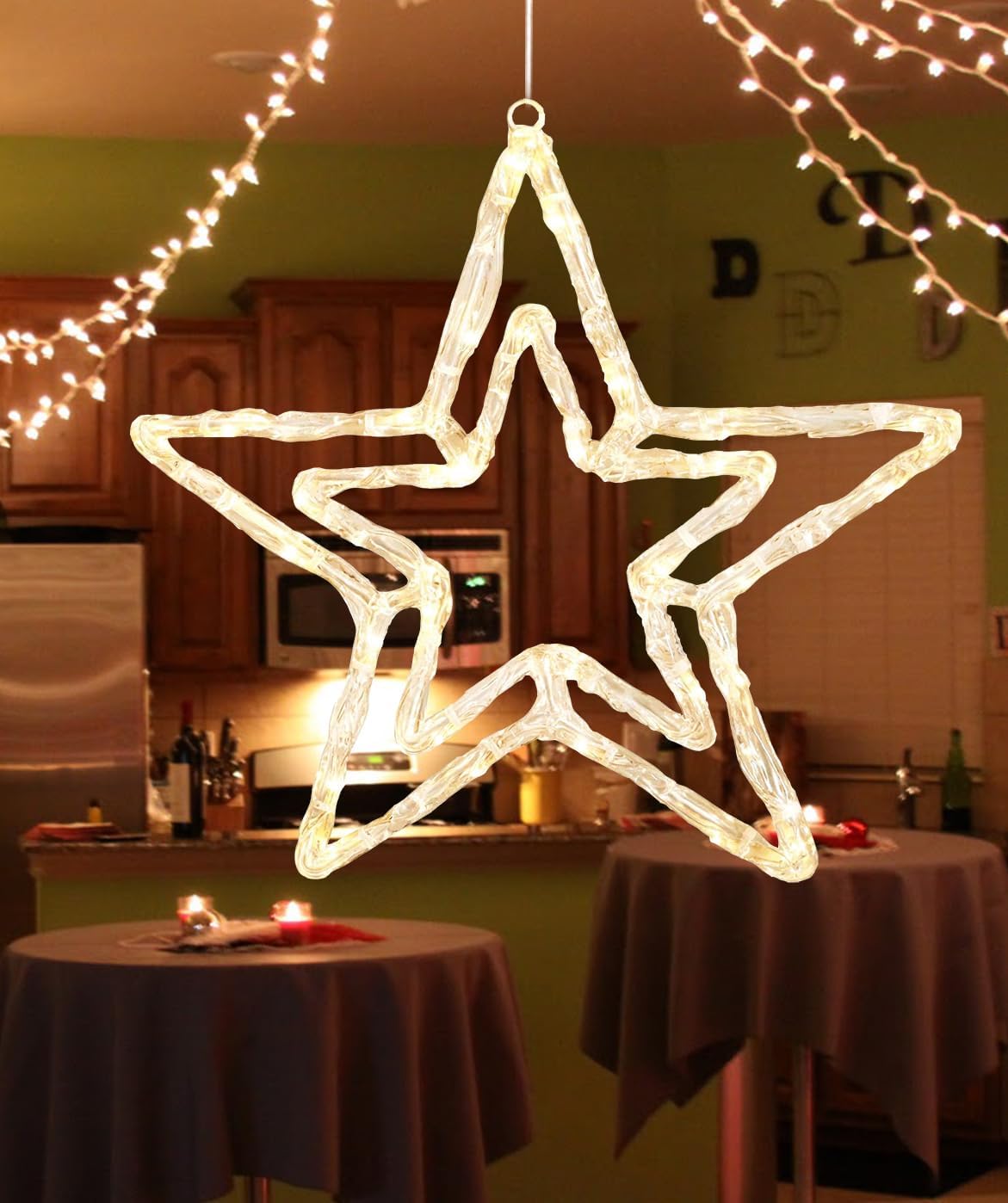 Amazon.com: JOINTWIN Acrylic Star 30 LED Window Light for Christmas ...