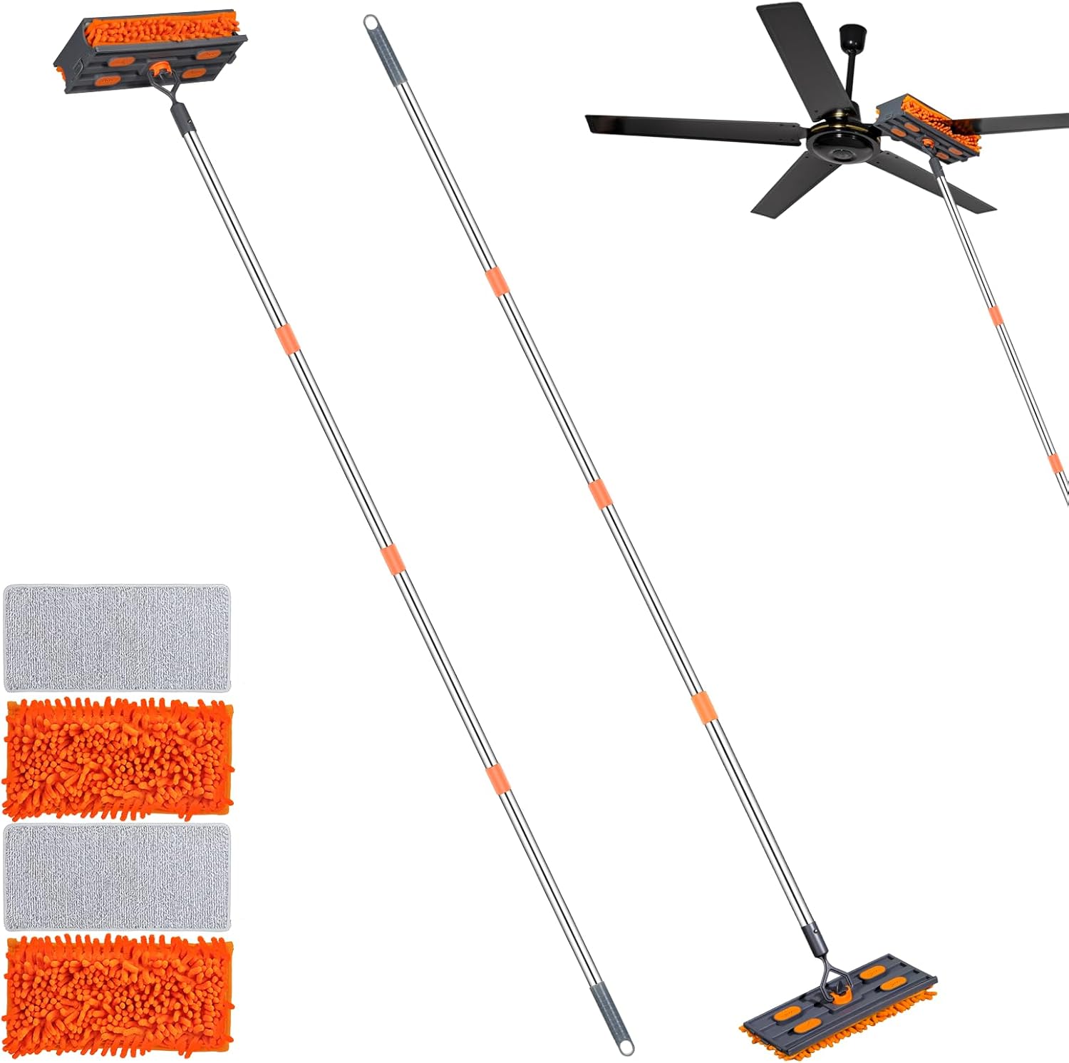 Amazon.com: Vzpeun 94'' Ceiling Fan Cleaner Duster 2-in-1 Mop with ...