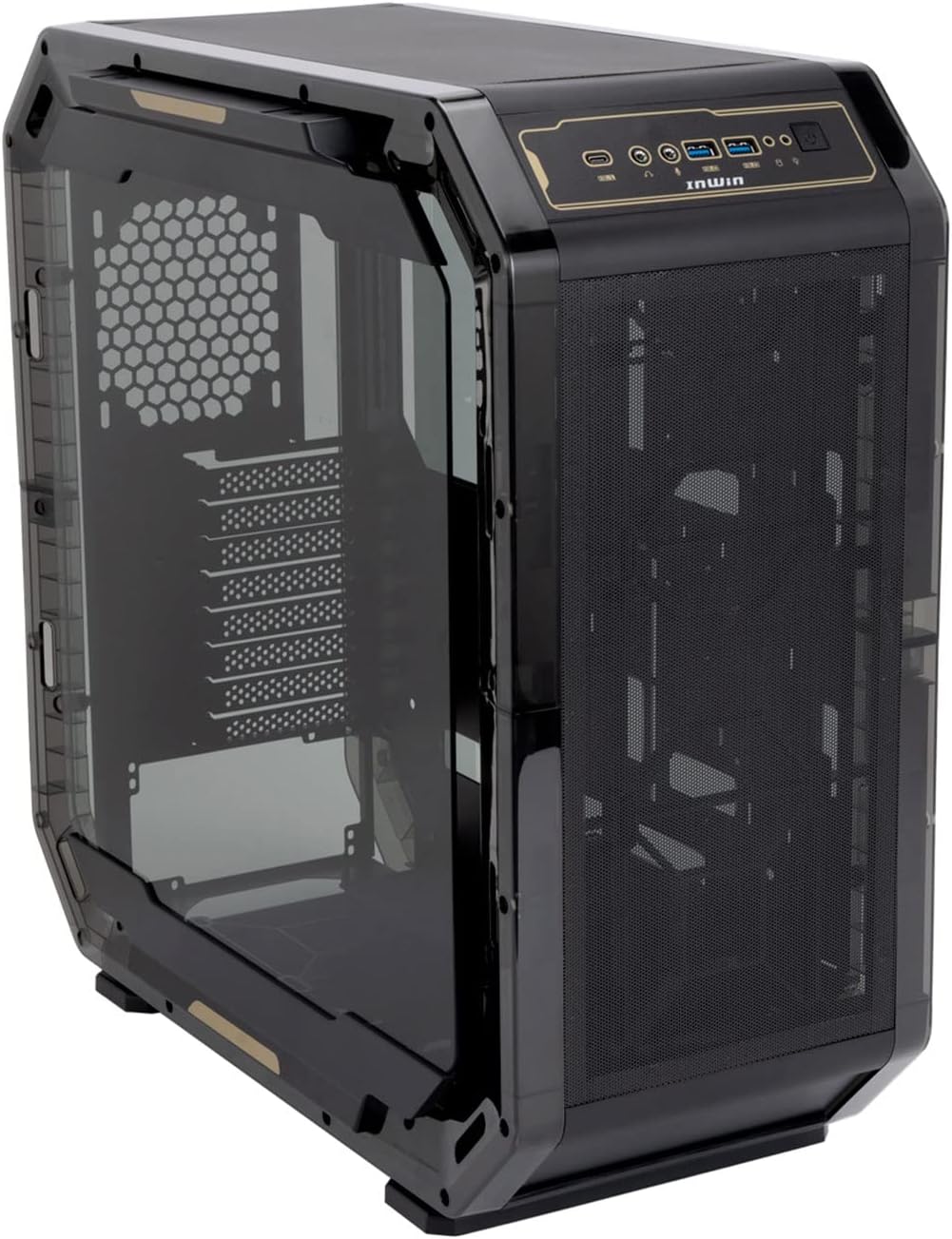 Amazon.com: InWin 904.Plus Black ATX Mid Tower Gaming Computer Case ...