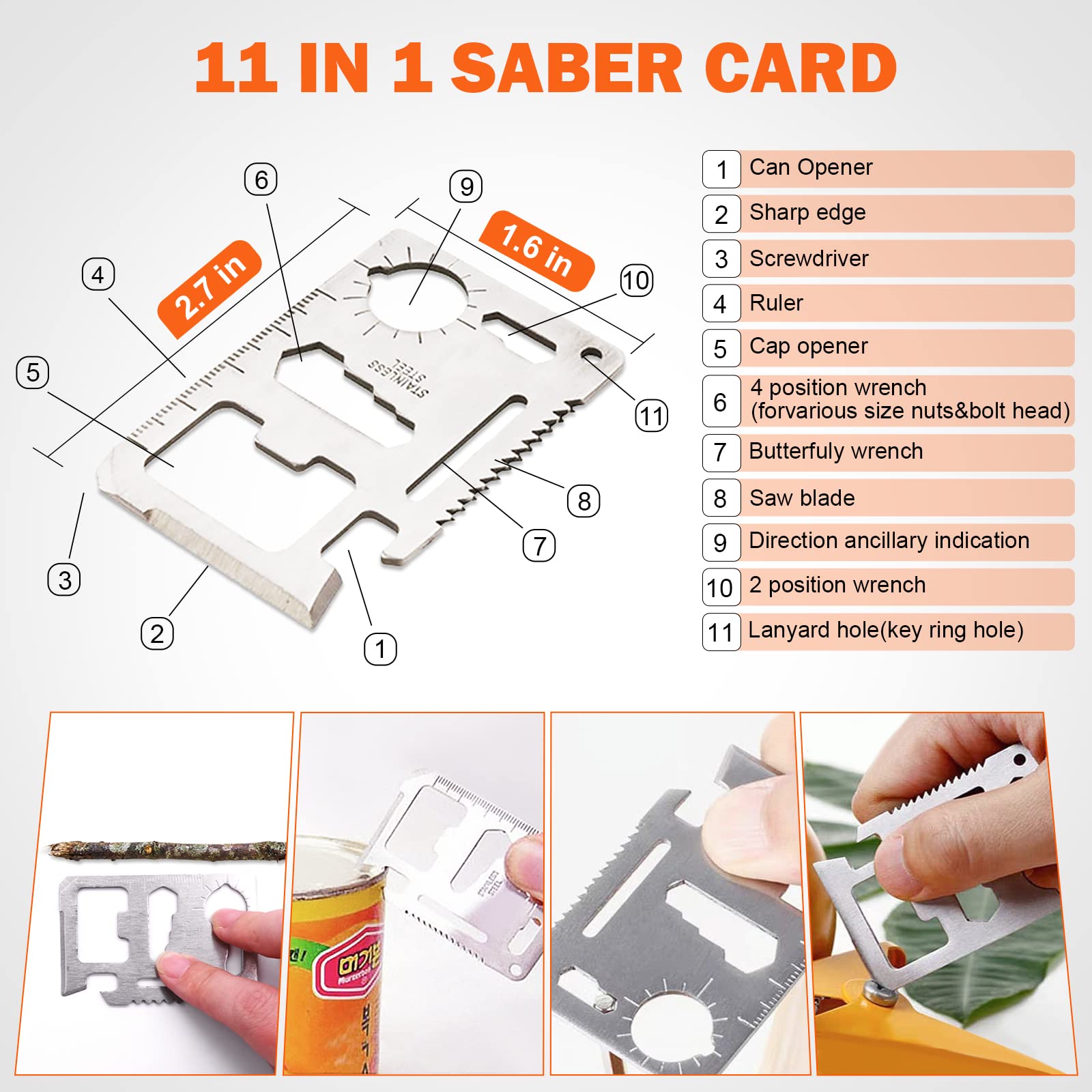 Snapklik.com : Emergency Survival Kit, 12 In-1 Outdoor Survival Gear ...