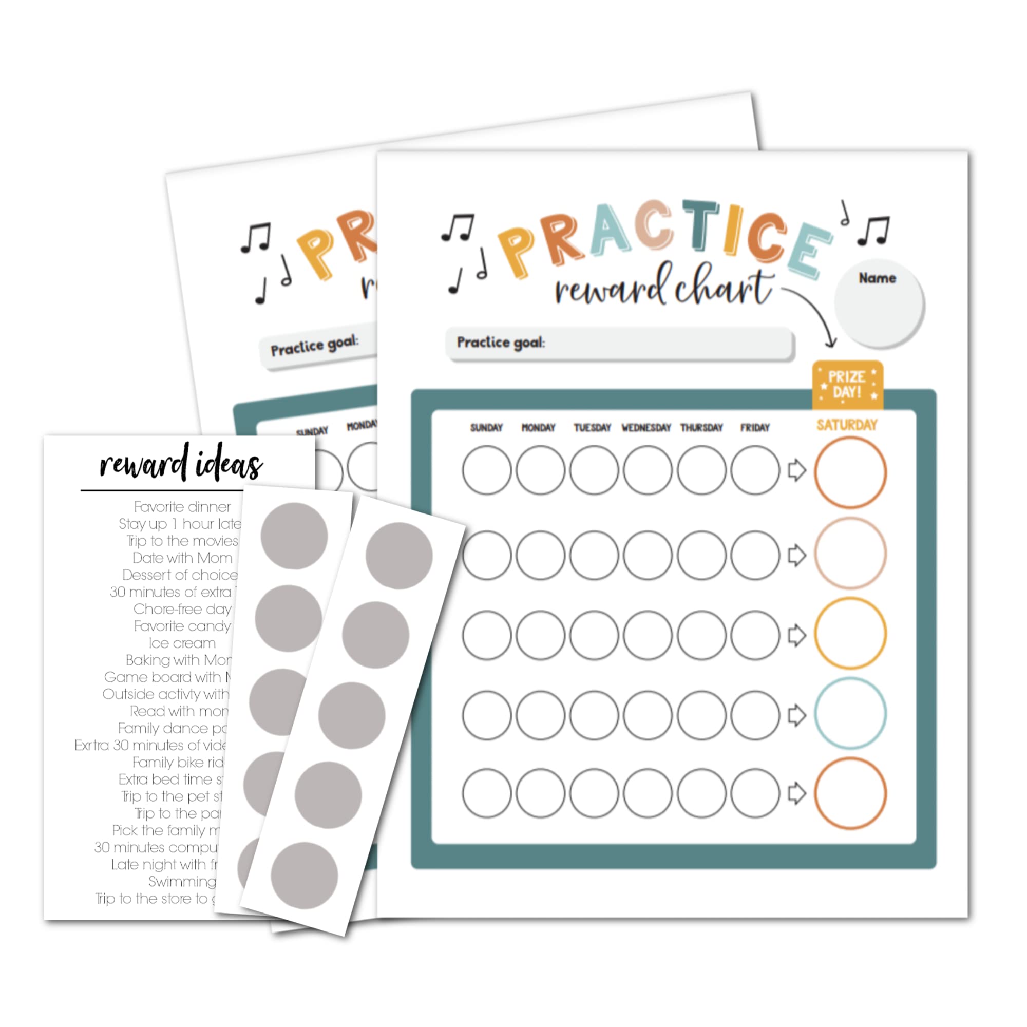Amazon.com: ScratchAway Practice Reward Charts for Kids (2-Pack ...