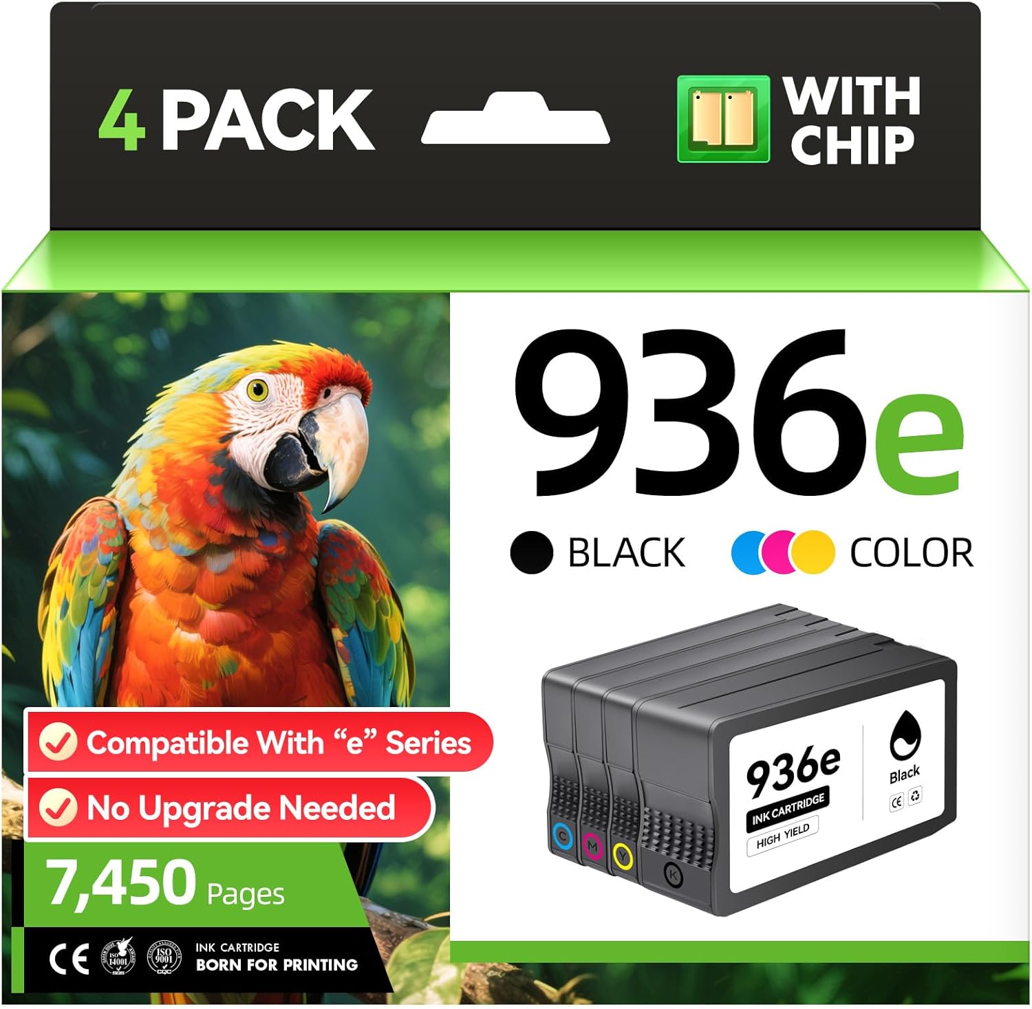 Amazon.com: 936e Ink Cartridges 4-Pack High Yield with Chip Replacement ...