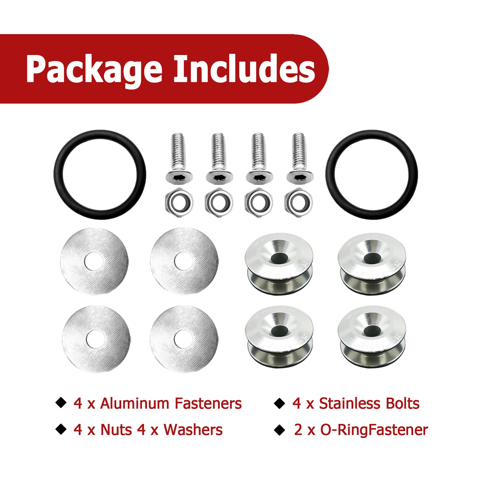 Snapklik.com : Universal Billet Bumper Trunk Quick Release Fastener Kit ...