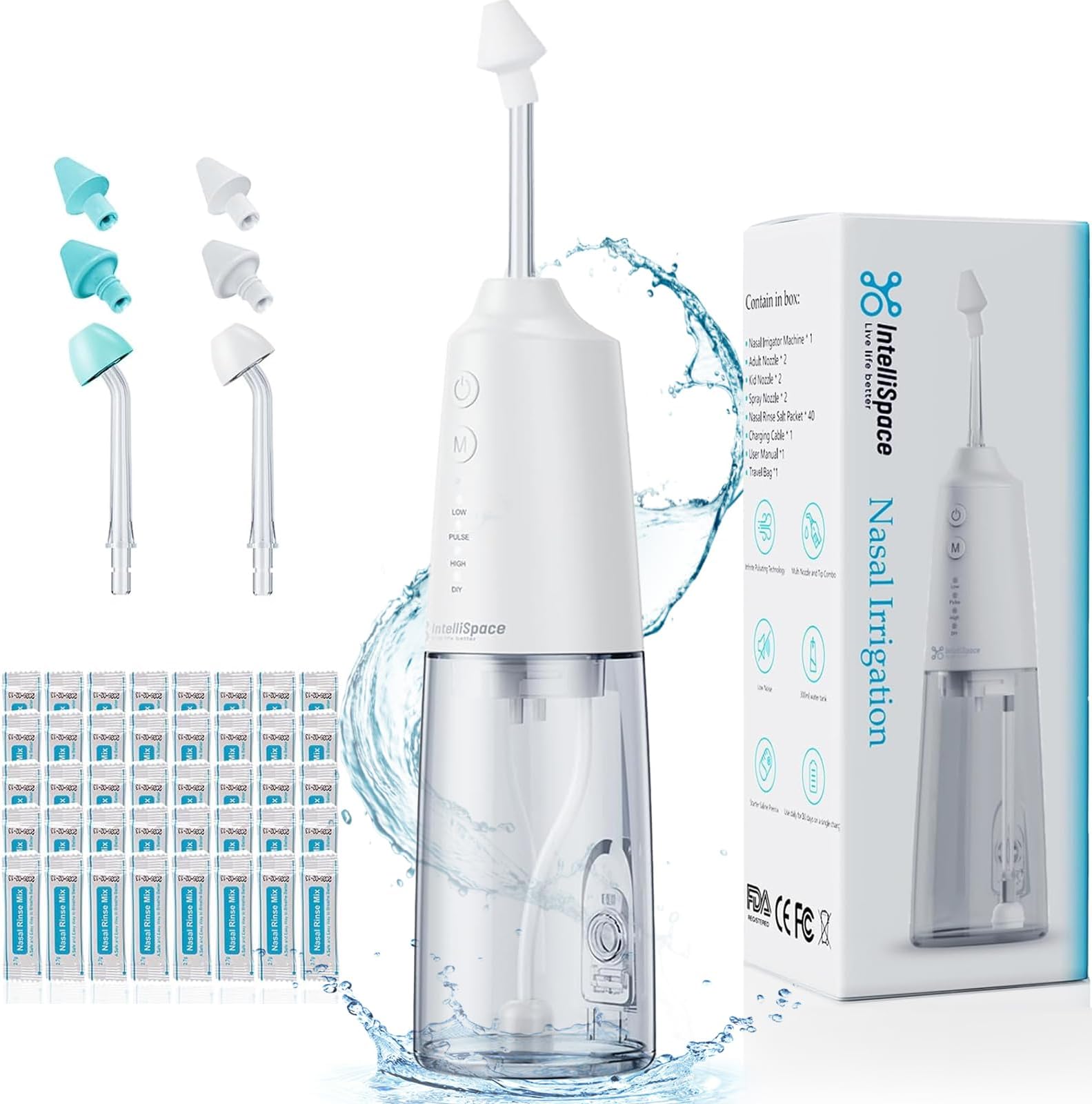Amazon.com: IntelliSpace Nasal Irrigation System Portable Cordless ...