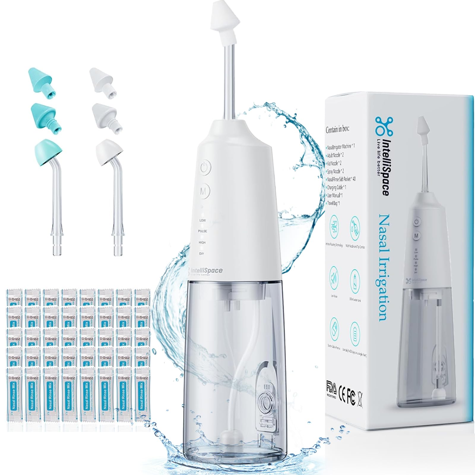 Amazon.com: IntelliSpace Nasal Irrigation System Portable Cordless ...