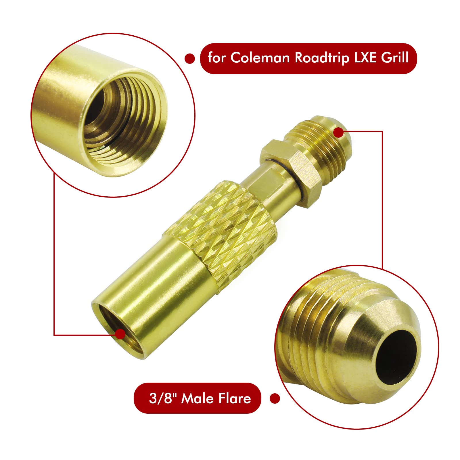 Snapklik.com : MENSI 3/8" Male Flare Converter Adapter For Coleman Roadtrip LXE Grill To Hook Up ...