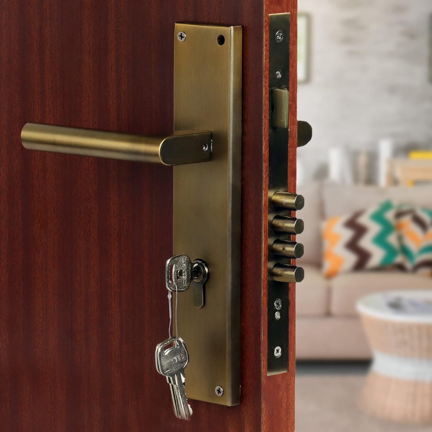 Voltizi Heavy Duty Mortise Main Door Lock | Bedroom Door Lock Set with ...