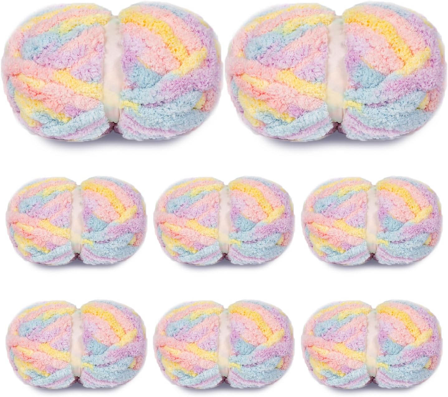 Amazon.com: 8 Pack Giant Chunky Yarn for Crocheting/Hand Knitting ...