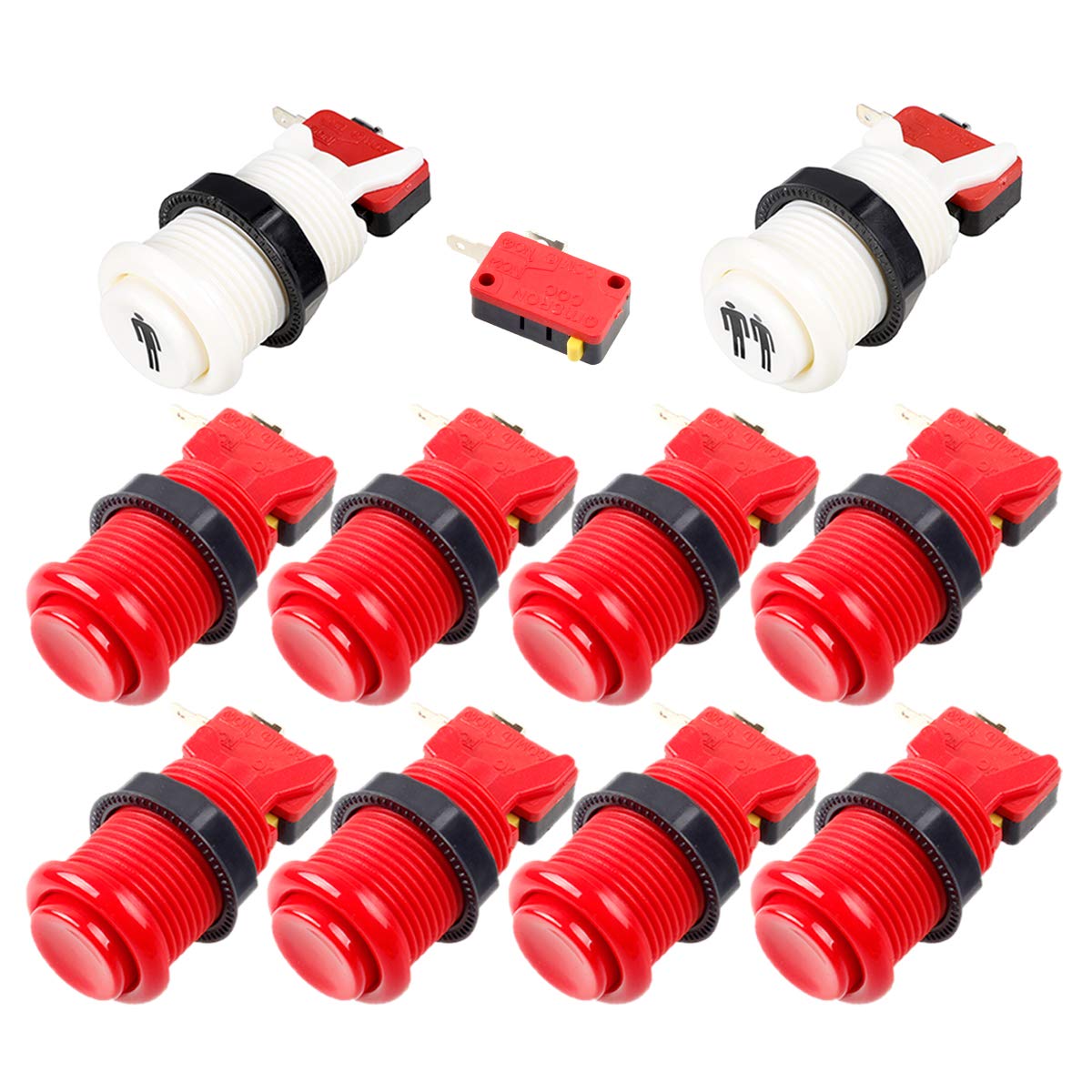 Buy EG STARTS 8x America Type Standard Push Buttons + One & Two Player ...