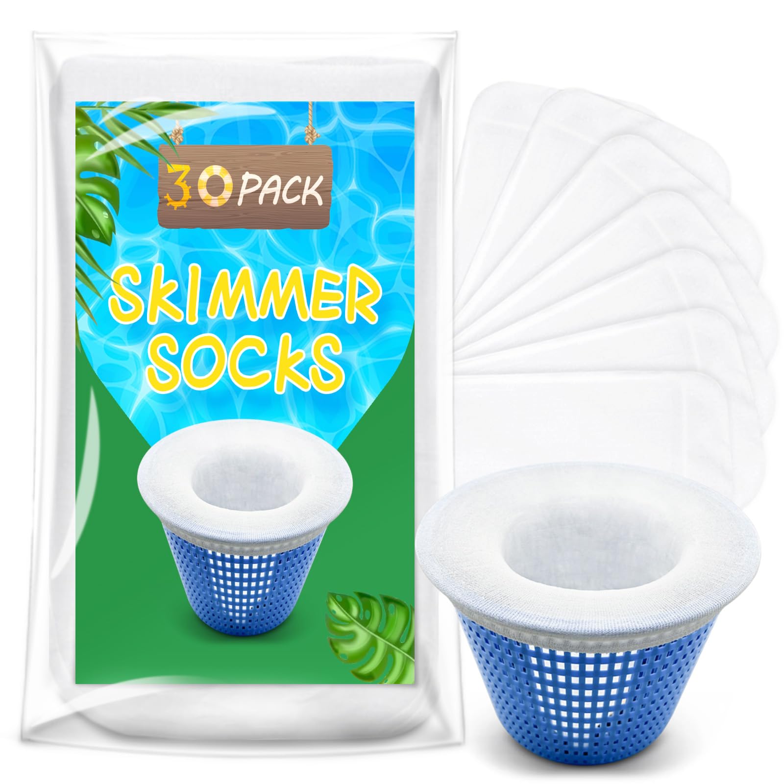 Amazon.com : ROMIVO 30 Pack Pool Skimmer Socks, Pool Filter Socks for ...