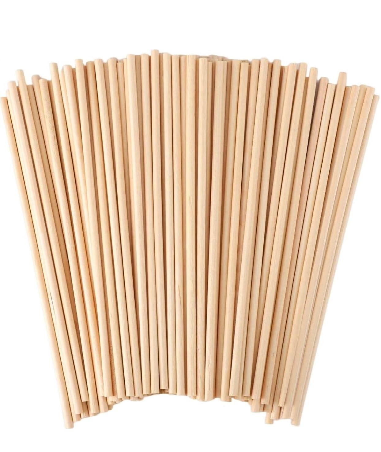 250 Pcs Wooden Dowel Rods, 1/8 x 6 Inch Wood Dowels Craft Sticks ...