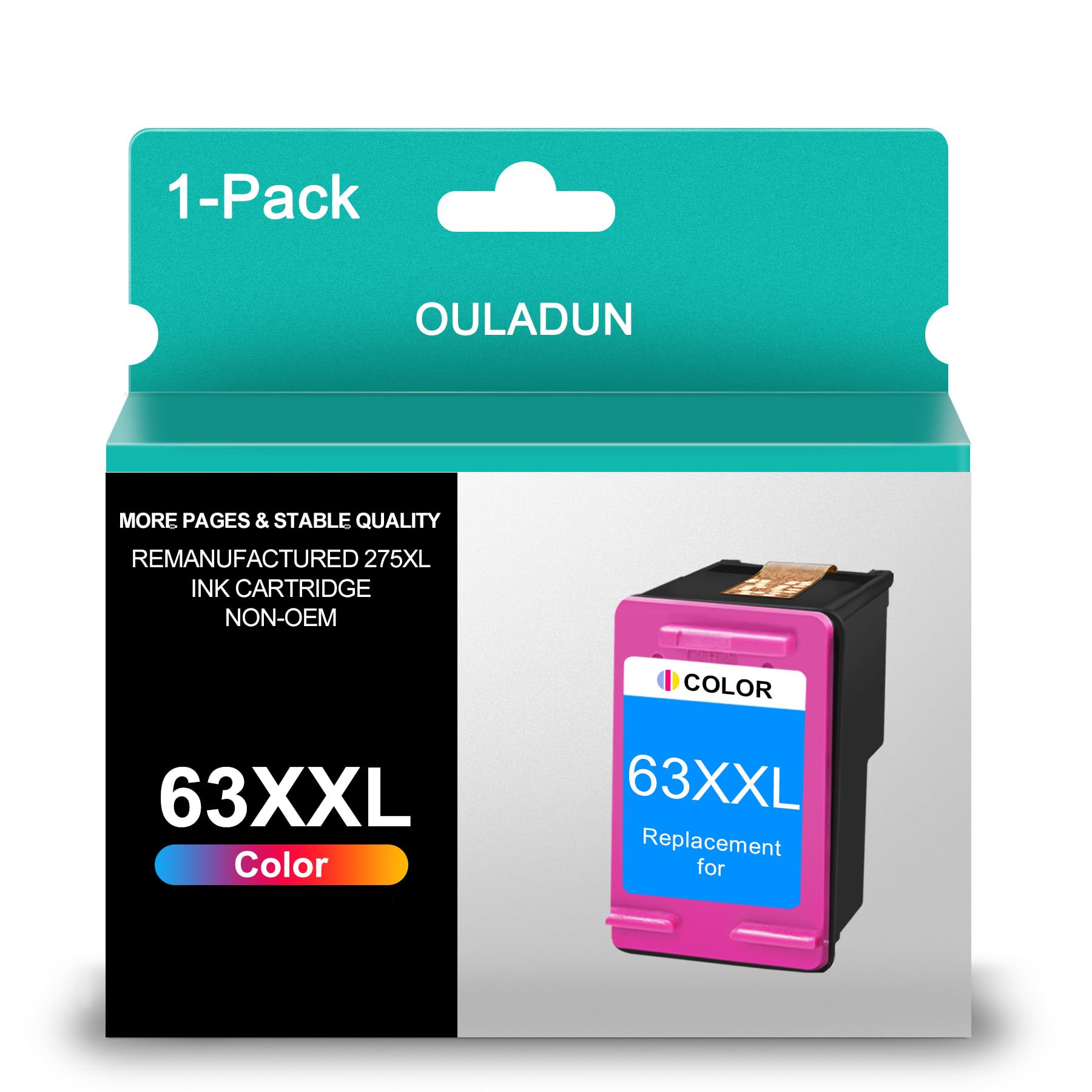 Amazon.com: XXL 63 Color Ink Cartridges Replacement for HP 63 XL 63 ...