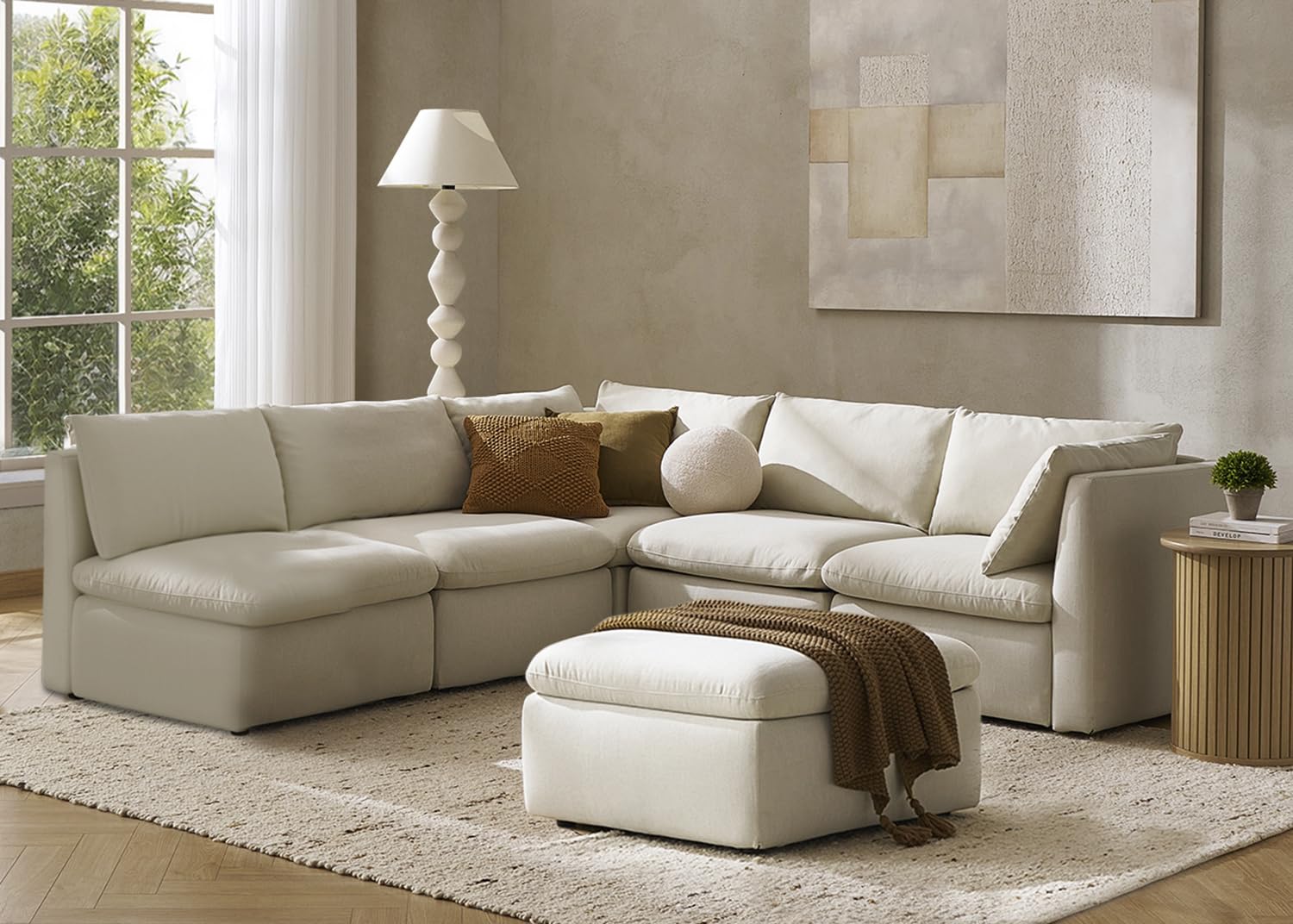 Amazon.com: mopio Oversized Modular Sectional Sofa with Fully Removable ...