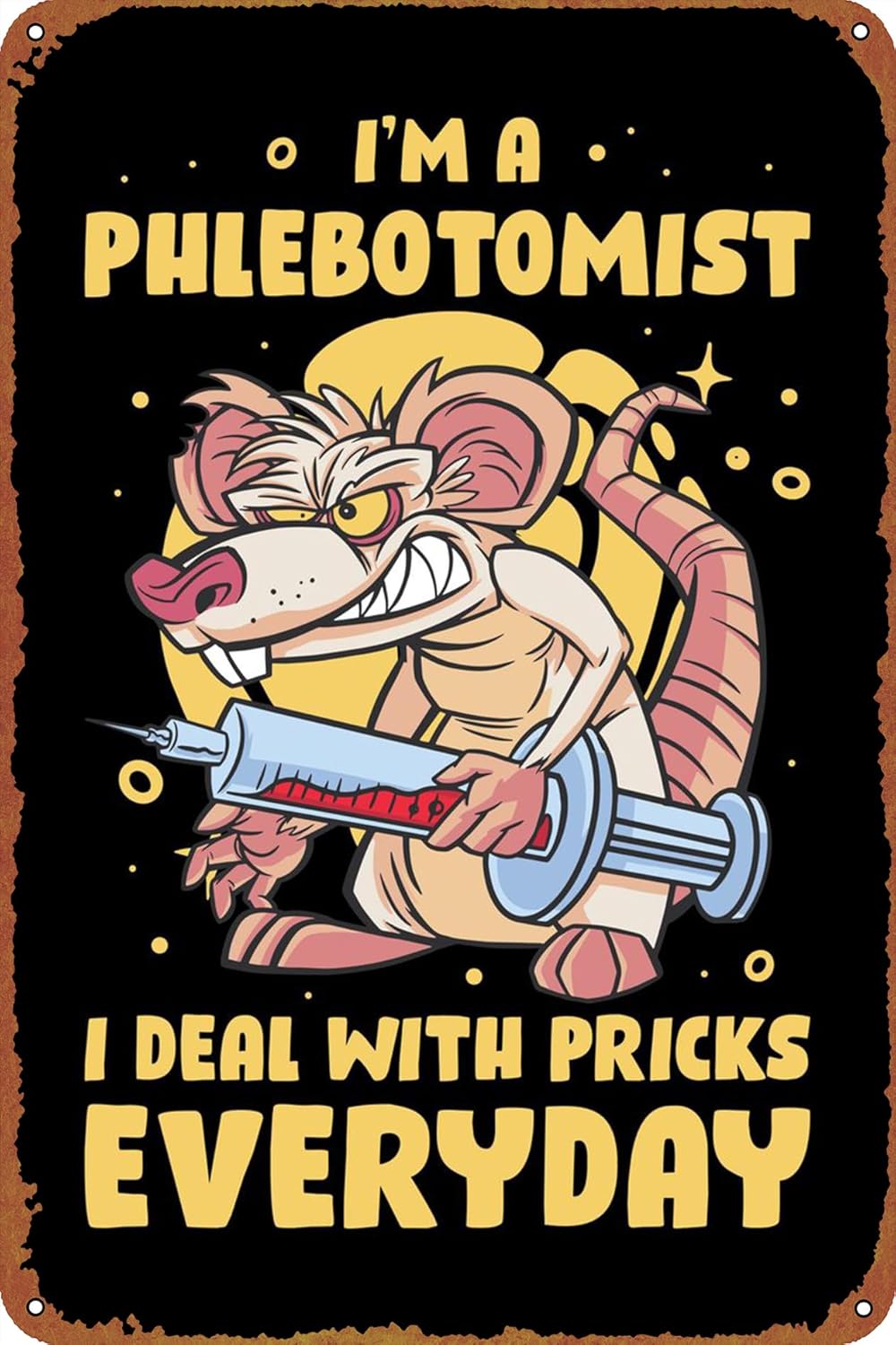 Amazon.com : Im A Phlebotomist Comic Patent Poster Metal Sign Tin Metal ...