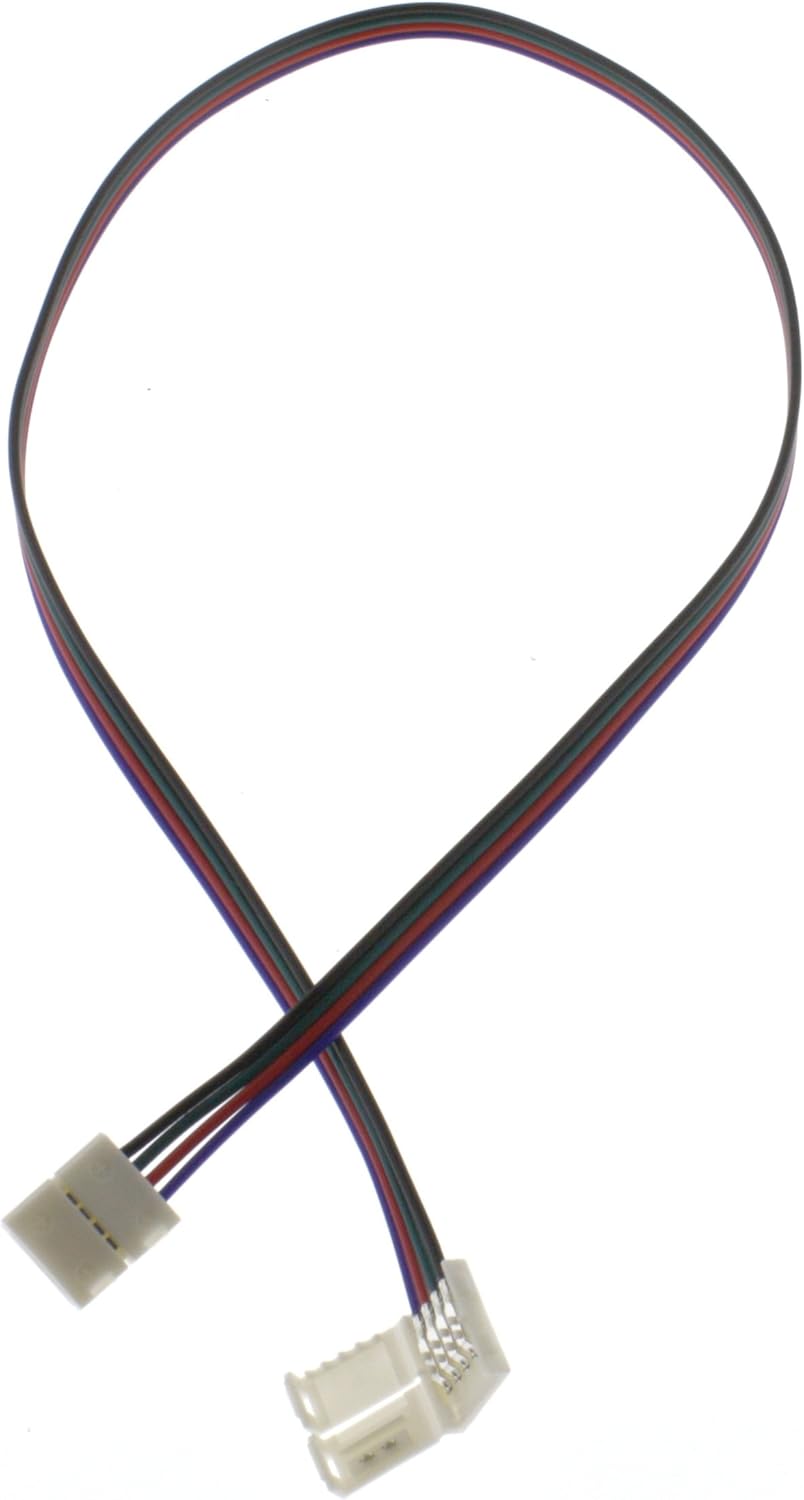 RGB Connector with 50 cm Cable for 10 mm LED RGB Strips; Clip Connector ...