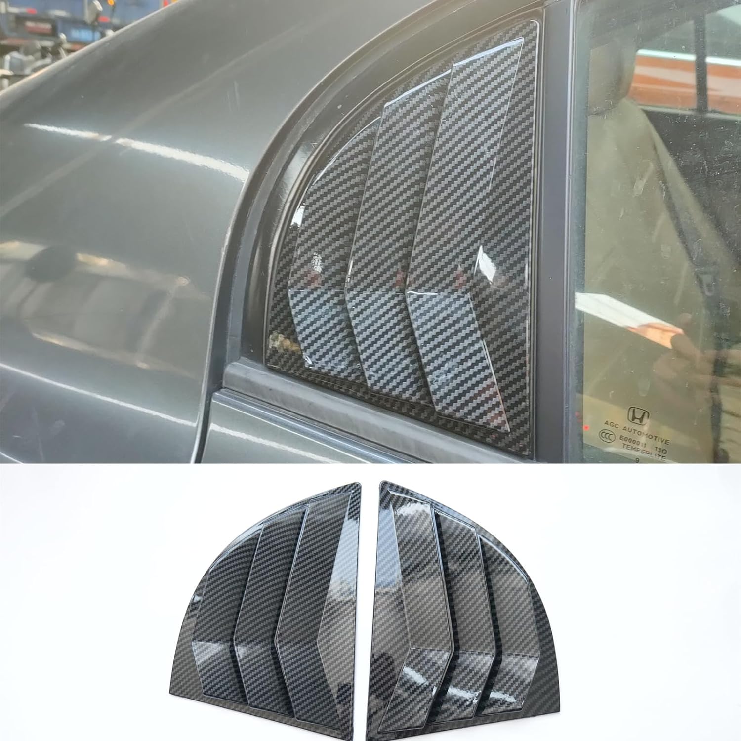 Amazon.com: NEOLVZT New Racing Rear Quarter Window Louvers Scoops ...