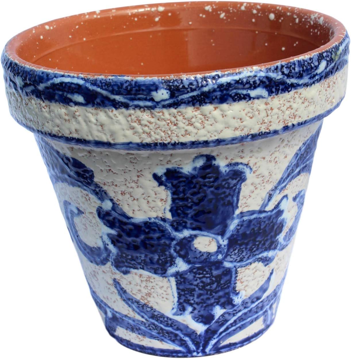 Amazon.com: Cactus Canyon Ceramics Spanish Hand-Painted Flower Pot ...