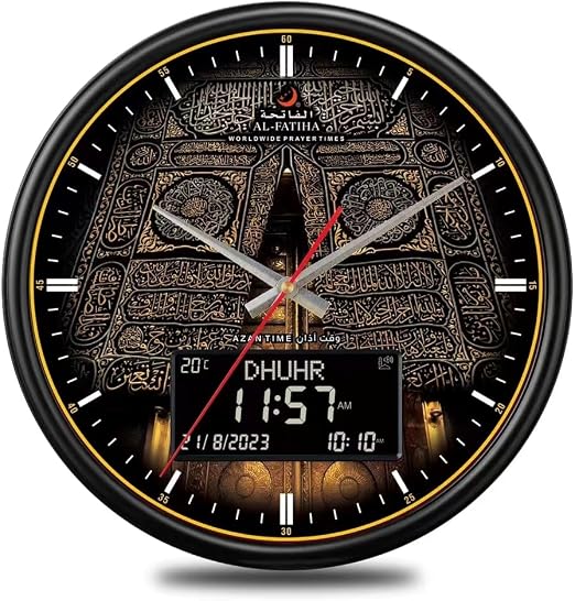 Amazon.com: Qsnmieo Azan LED Prayer Wall Clock - Home/Office/Mosque ...