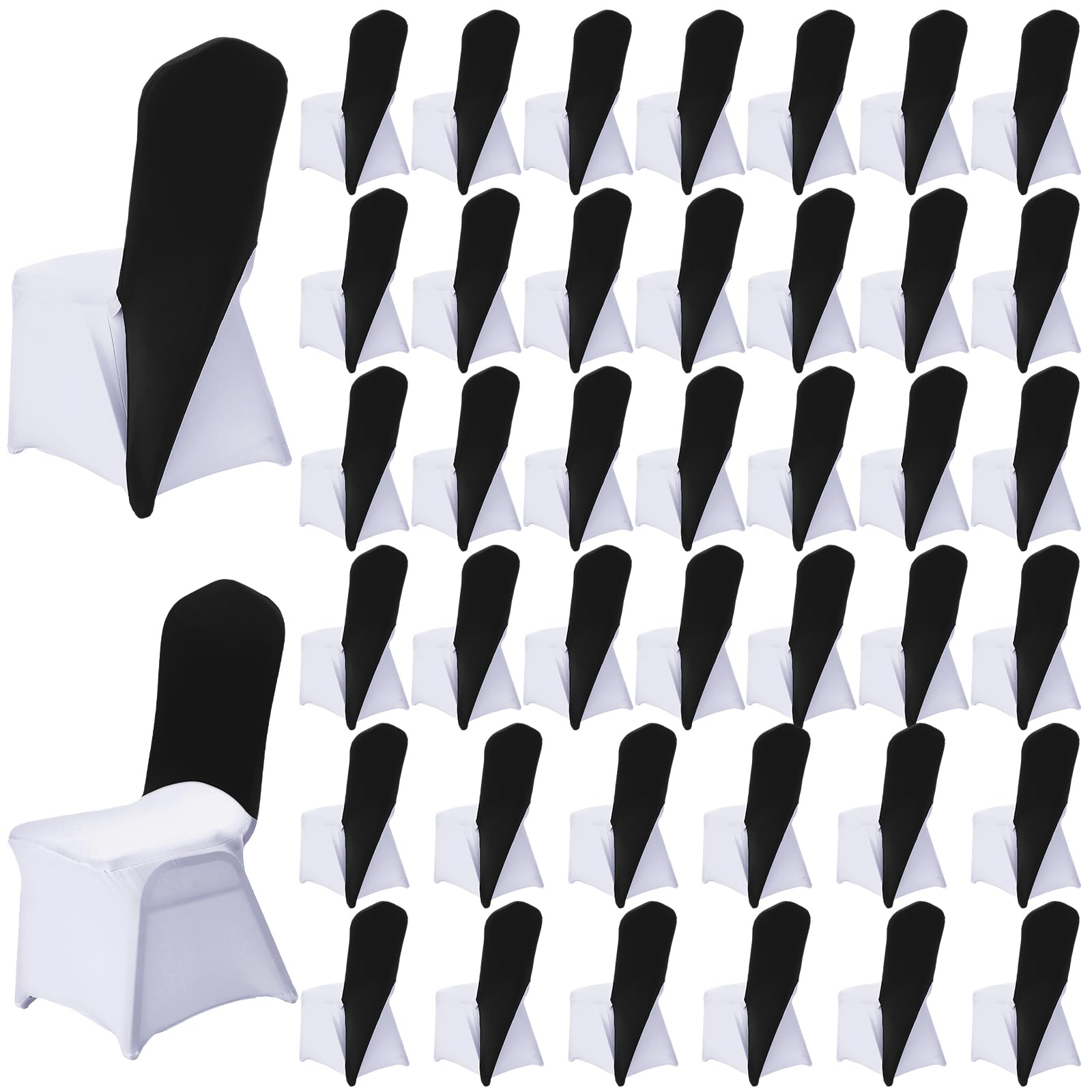 Amazon.com: Mindsoft 40 Pcs Chair Cap Covers Spandex Chair Hood Sash ...