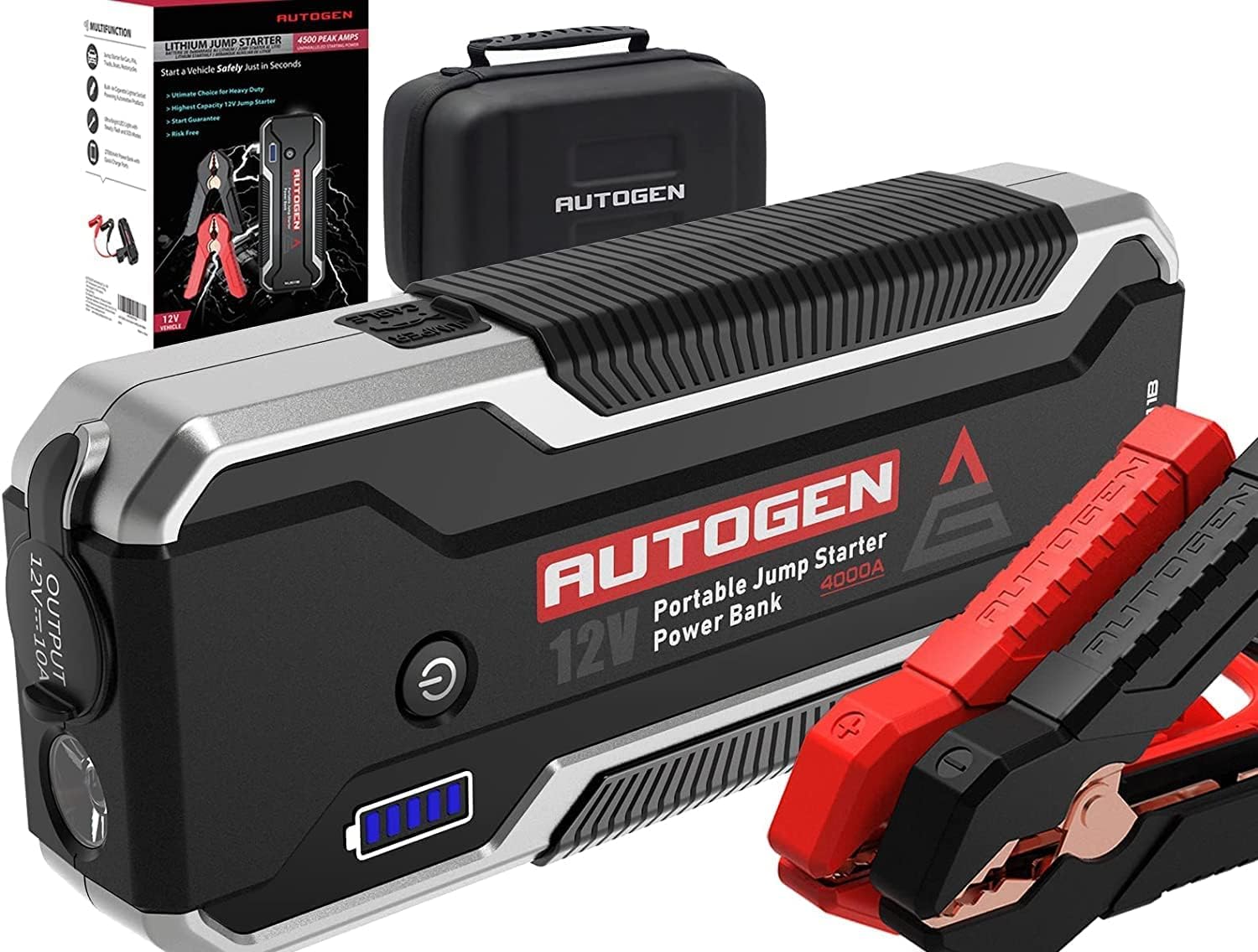 AUTOGEN Car Jump Starter 4000A 27000mAh with 12V Socket Portable ...