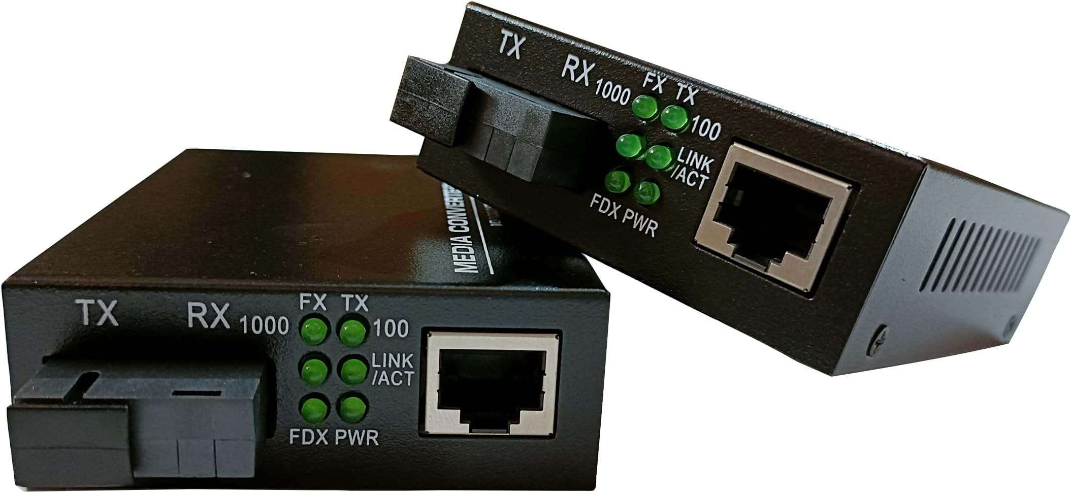 Hanutech Gigabit Media Converter 10/100/1000 Mbps Ethernet to Fiber ...