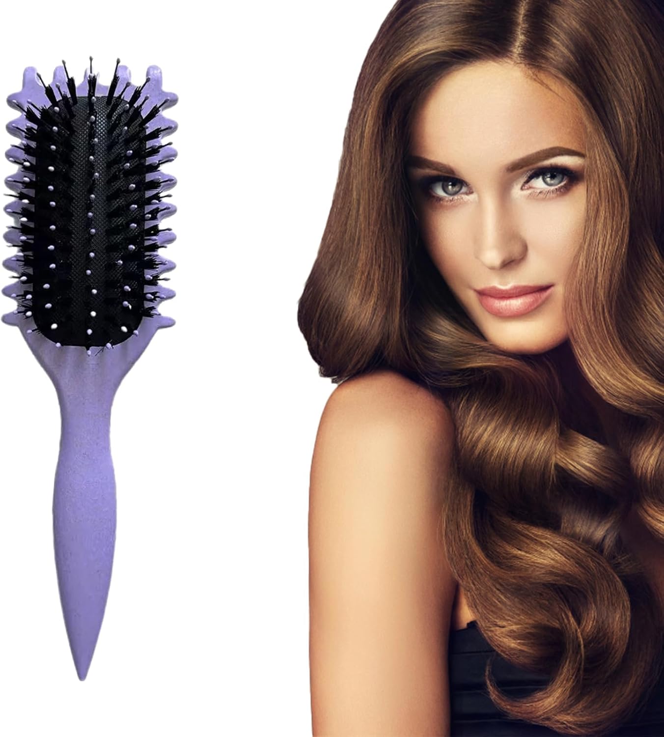 Curl Brush Bouncy Curl Brush Curl Defining Brush Boar Bristle Hair ...