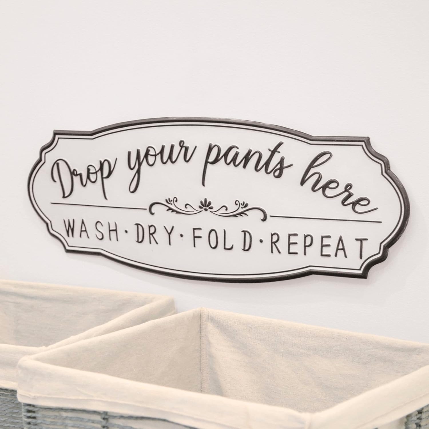 Amazon.com: Overstock Drop Your Pants Here Laundry Metal Sign : Home ...