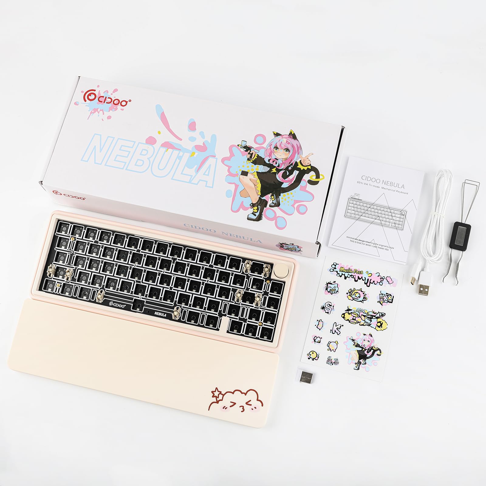 EPOMAKER CIDOO Nebula 65% VIA-programmable Mechanical Keyboard DIY Kit ...