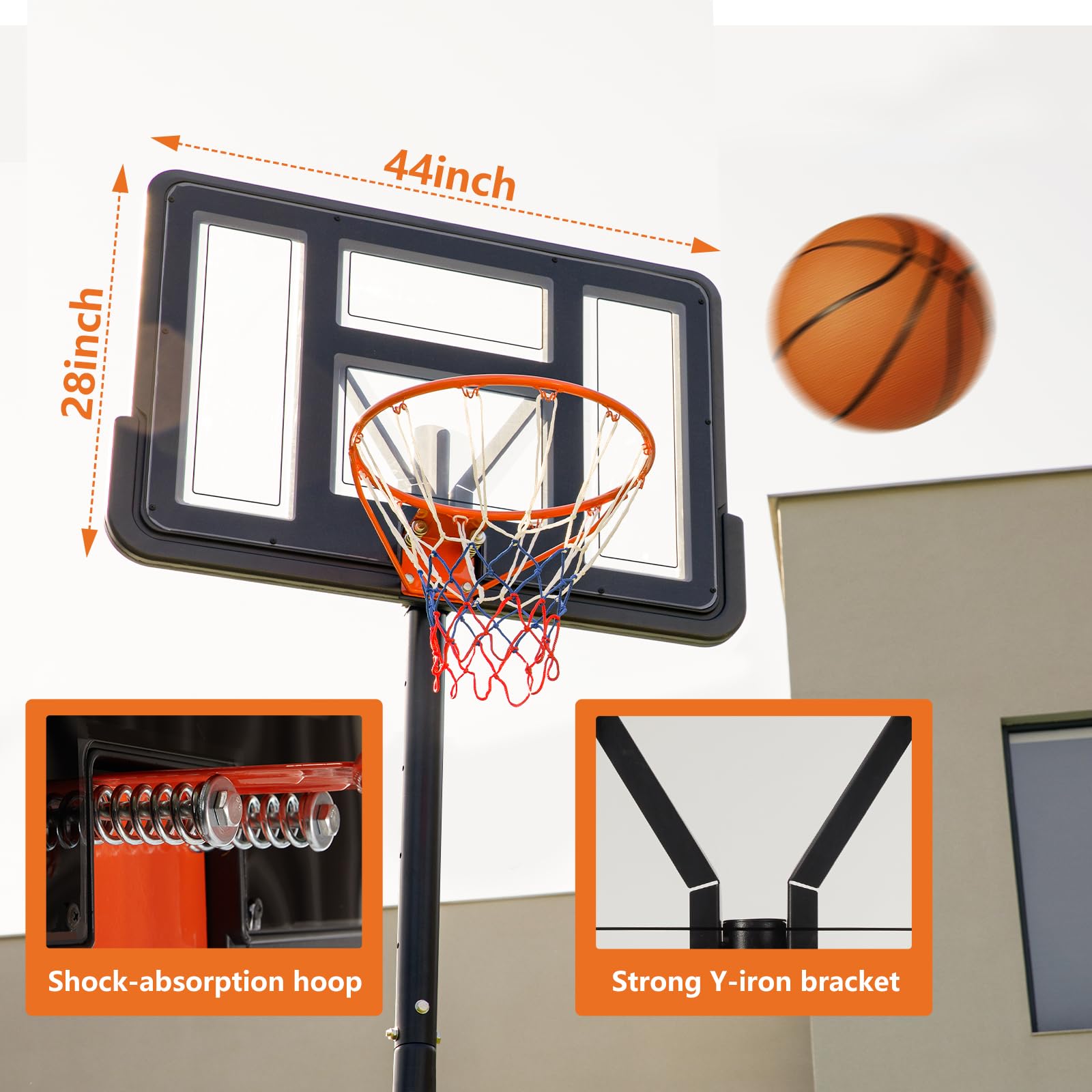 Snapklik.com : Sweetcrispy Outdoor Portable Basketball Hoop Goal Court ...