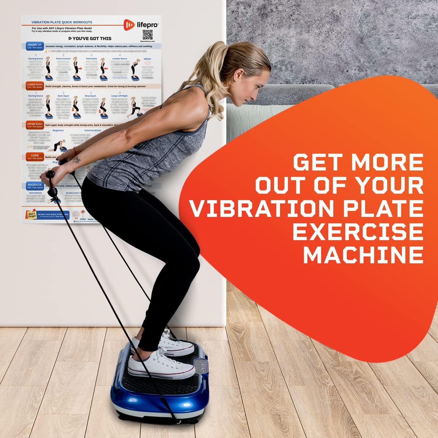 Snapklik.com : Lifepro Whole Body Vibration Plate Workout Poster ...