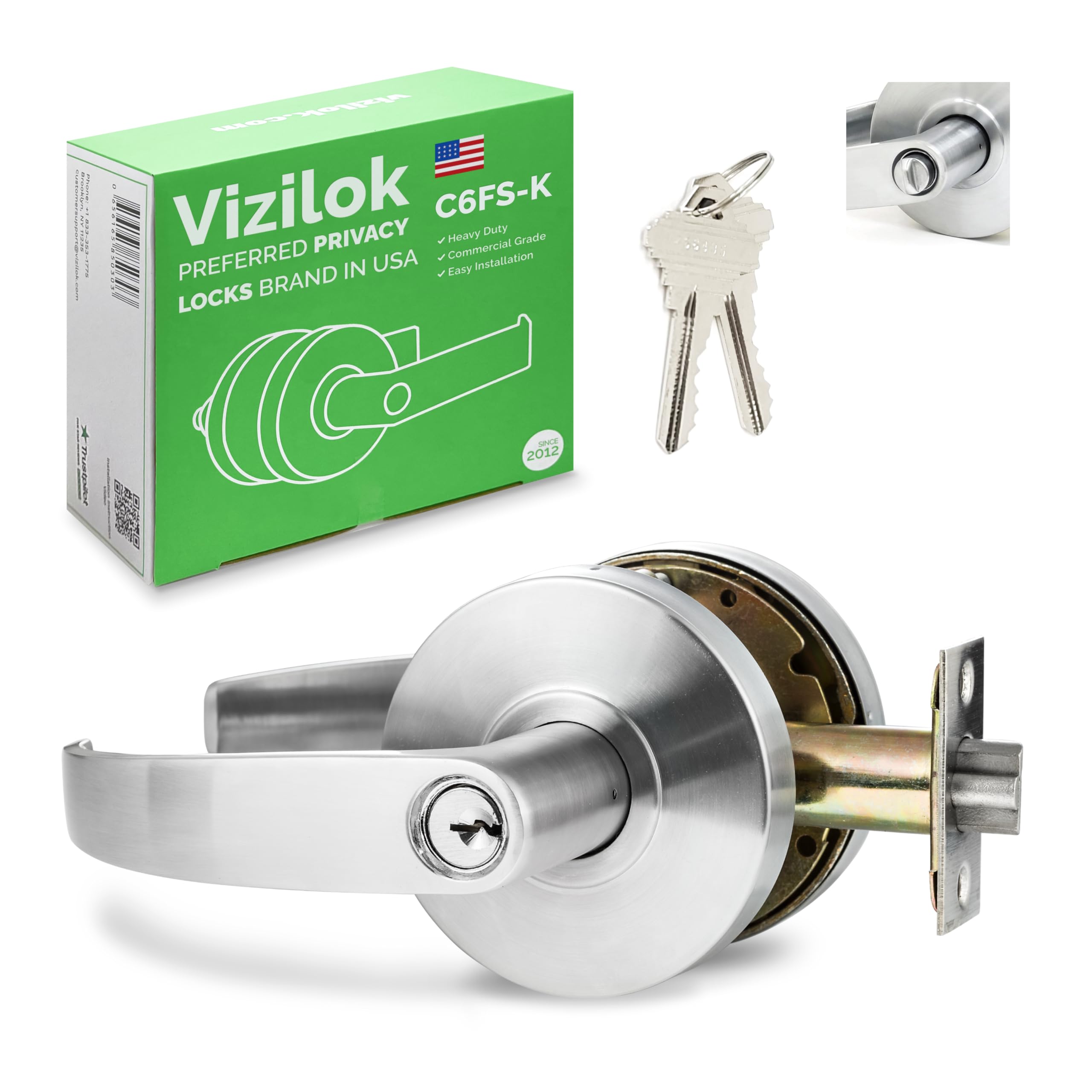 Snapklik.com : VIZILOK Vandal Resistant ADA Compliant Entrance Lever ...