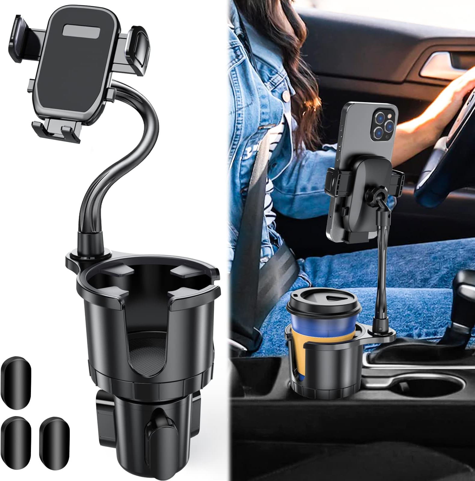 Amazon.com: UGSHY 2 PCS Car Adjustable Water Cup Holder, Foldable Wall ...