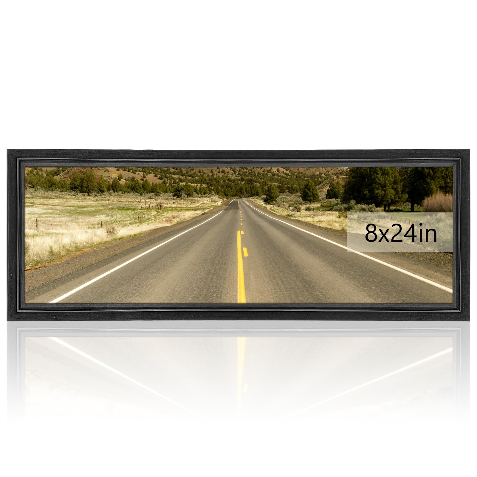 8x24 Picture Frame, Black Poster Frame, Home Decor Natural Gallery ...