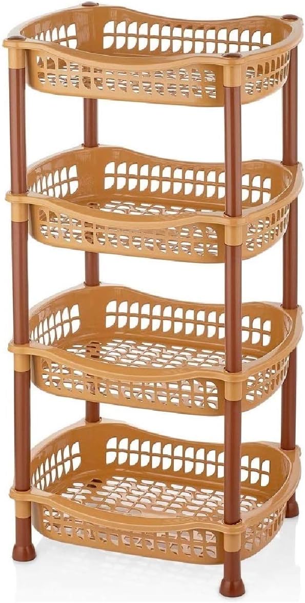 A406 4 Tier Stackable Rectangular Vegetable Rack kitchen Garage Storage ...