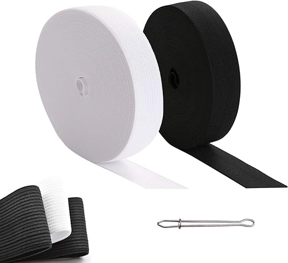 Amazon.com: 2 Rolls Elastic Bands for Sewing, High Elasticity Knit ...