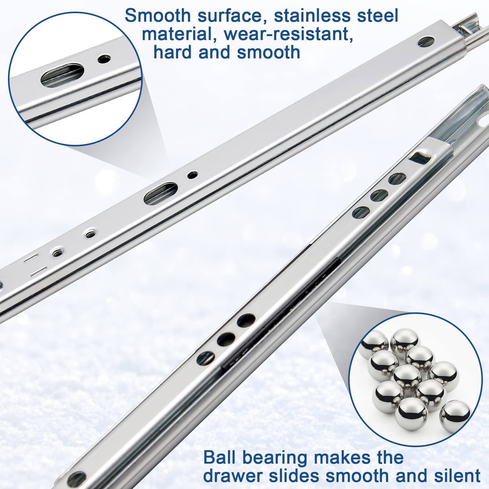 Snapklik.com : Suiwotin 15.7 Inch Drawer Slides, Metal Drawer Slide ...