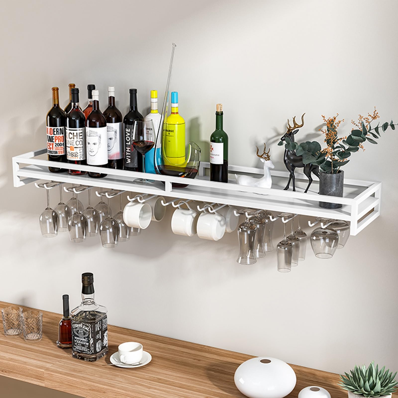 Glass Home Bar Liquor Shelves Butler Pantry With Shelves On A Mirrored